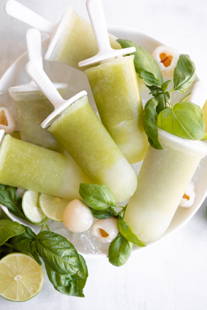 Cool Off With These 4-Ingredient Basil Lychee Ice Pops | Hello Veggie