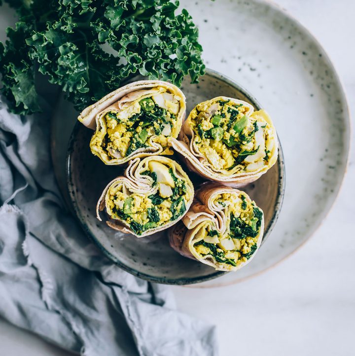 Make-and-Freeze Tofu Scramble Wraps for Busy Mornings | Hello Veggie