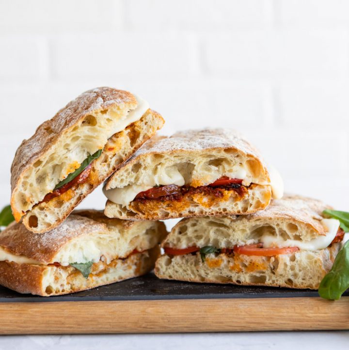 Panera-Inspired Tomato Mozzarella Panini | Hello Veggie