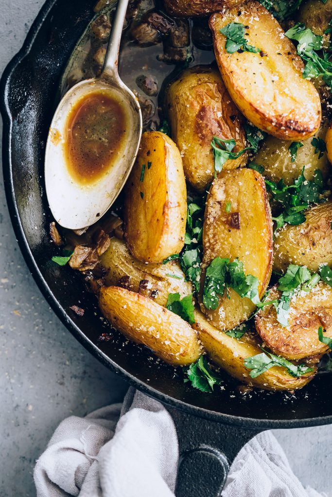 Braised Fingerling Potatoes with Fresh Herbs | Hello Veggie