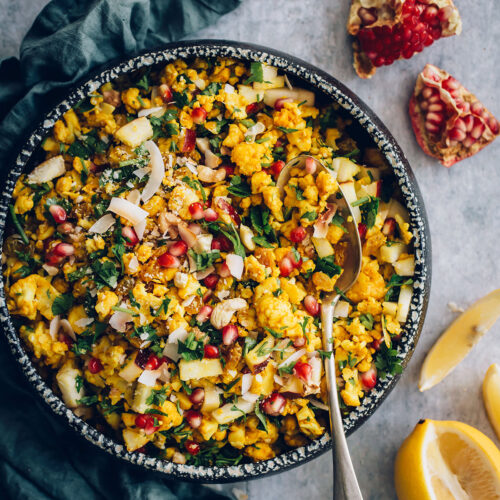 Warm Curried Cauliflower Rice with Coconut Milk | Hello Veggie