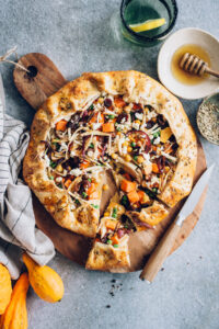 Rustic Root Vegetable Galette with Chickpeas and Cranberries | Hello Veggie