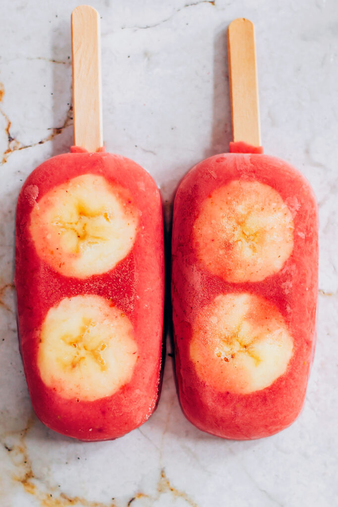 Strawberry Soup + Strawberry Banana Popsicles | HelloGlow.co