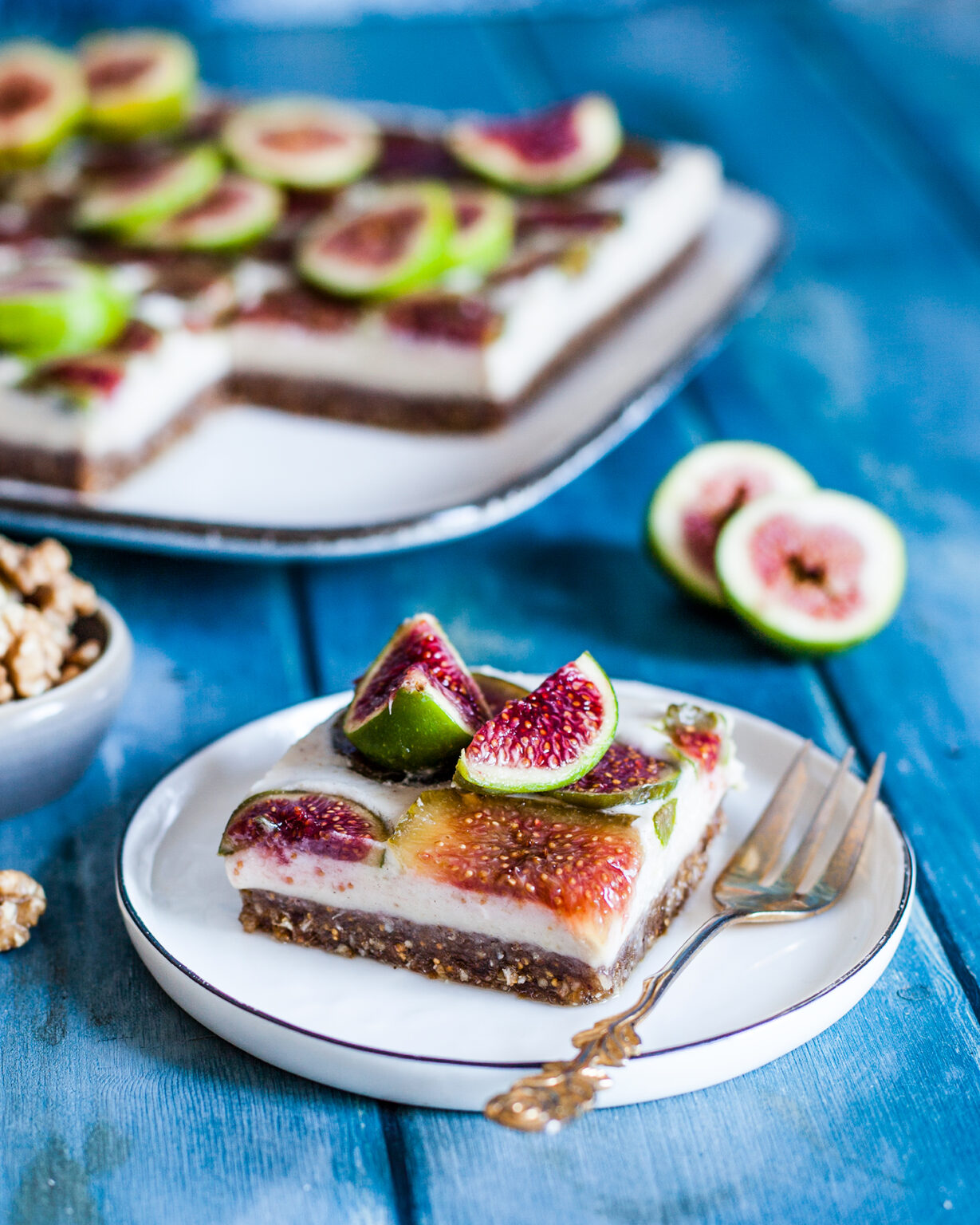 Vegan Walnut + Fig Slices | Hello Veggie